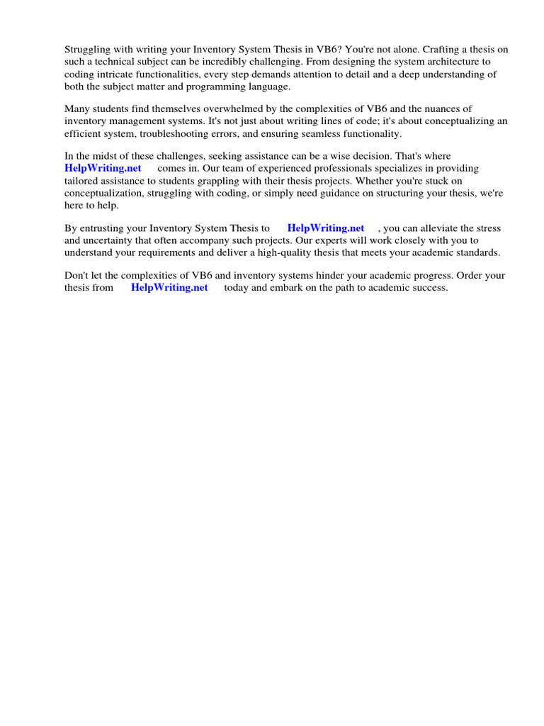 Inventory System Thesis Vb6 | PDF | Point Of Sale | Inventory
