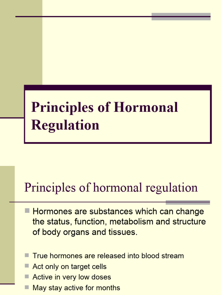 5.2 Principles of Hormonal Regulations | PDF | Hormone | Metabolism