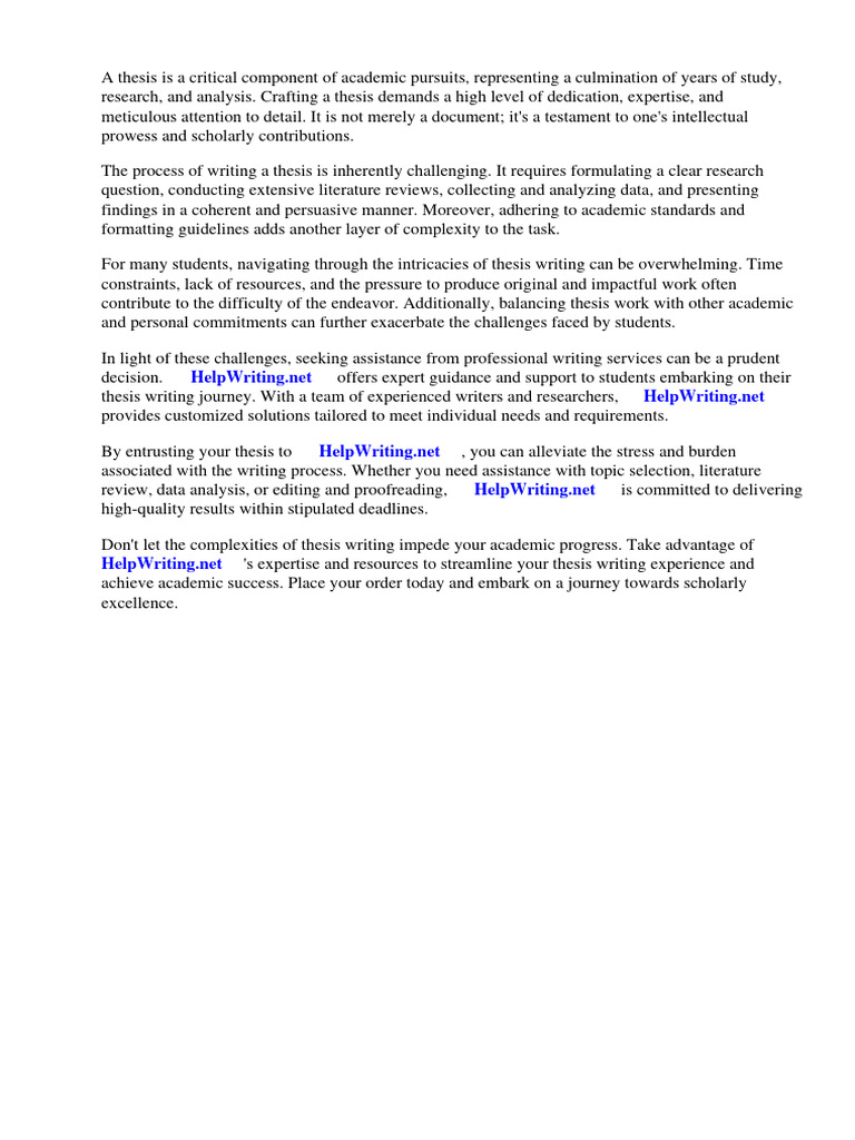 Thesis Definition | PDF | Essays | Thesis