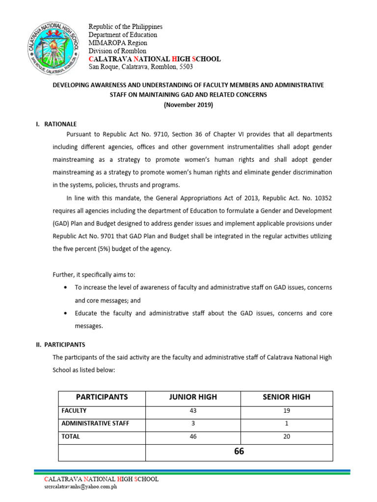 GAD Proposal | Download Free PDF | Gender | Gender Studies