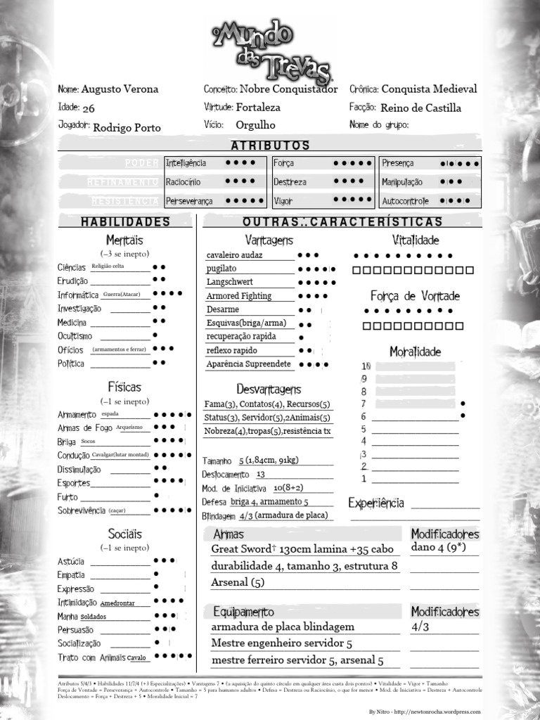 Ficha Rodrigo | PDF | Militar