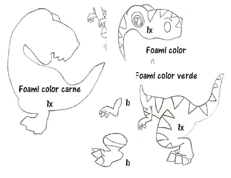 Molde Dinosaurio | PDF