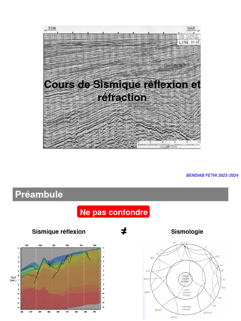 Cours de Sismique Réflexion et Réfraction | PDF | Sismologie ...