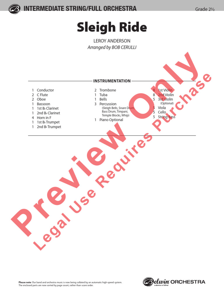 Sleigh | PDF | Orchestras | Music Production