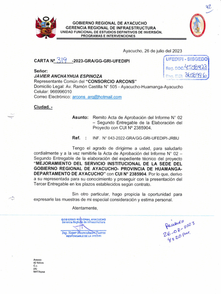 Acta de 2DO Entregable SEDE GRA | PDF