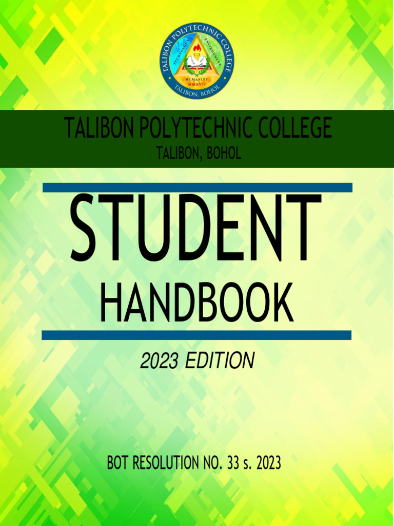 Talibon Polytechnic College Student Handbook | PDF