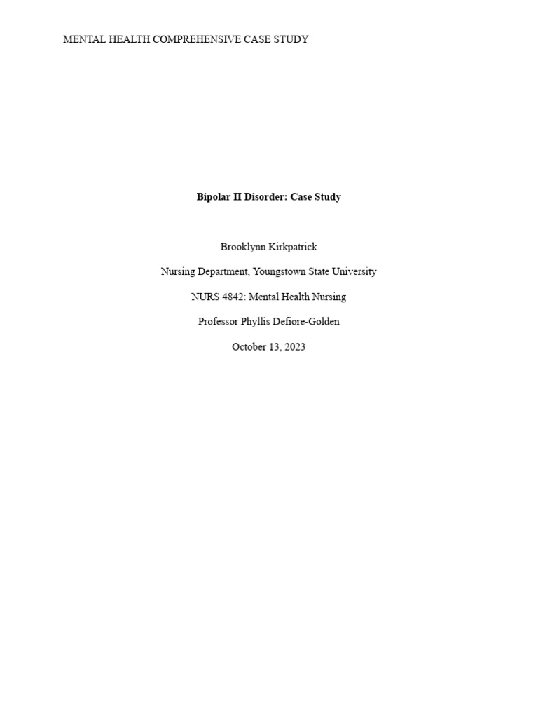 Bipolar II Disorder Case Study: M.P. | PDF | Mental Disorder | Bipolar ...