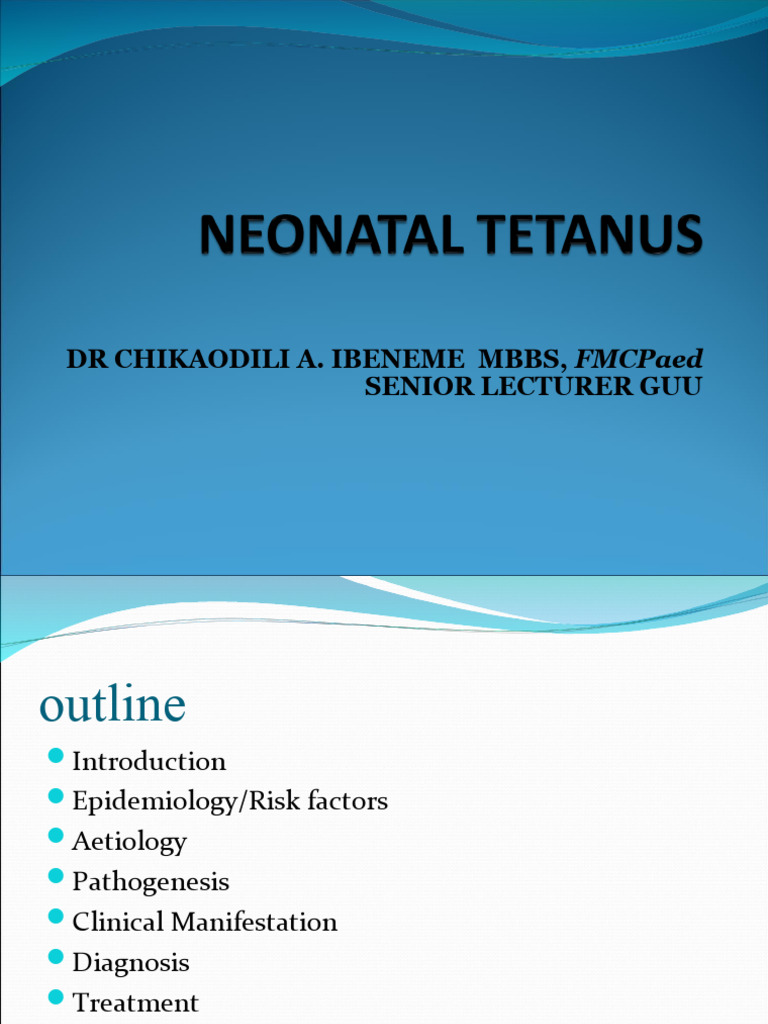 Neonatal Tetanus | PDF | Medical Specialties | Clinical Medicine