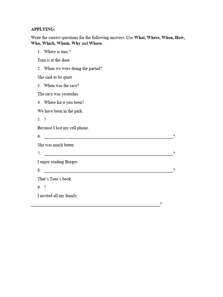 Formulating Questions from Answers | PDF