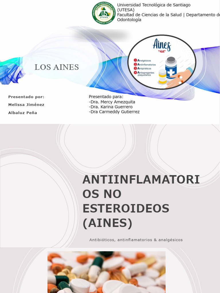 Aines Presentacion | PDF | Corticosteroides | Antiinflamatorio