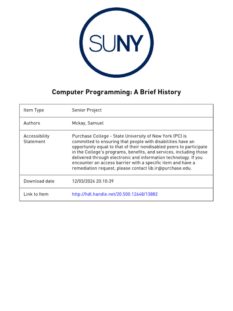 History-of-computer-programming | PDF | Programming | Computer Program
