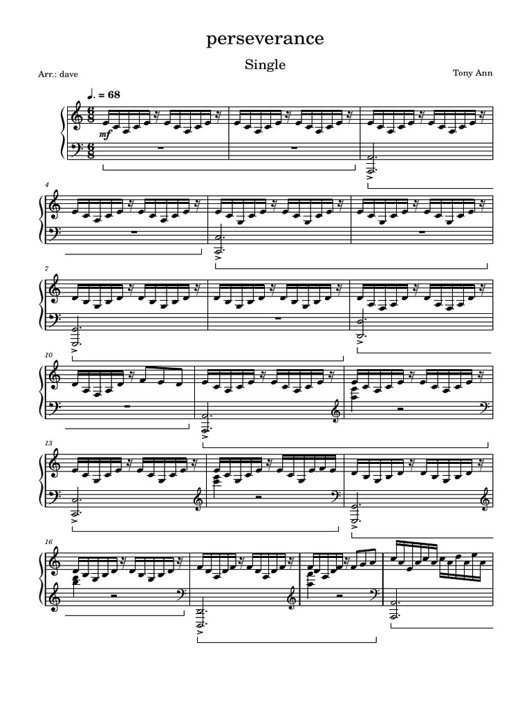 Tony Ann Sheet Music Collection | PDF