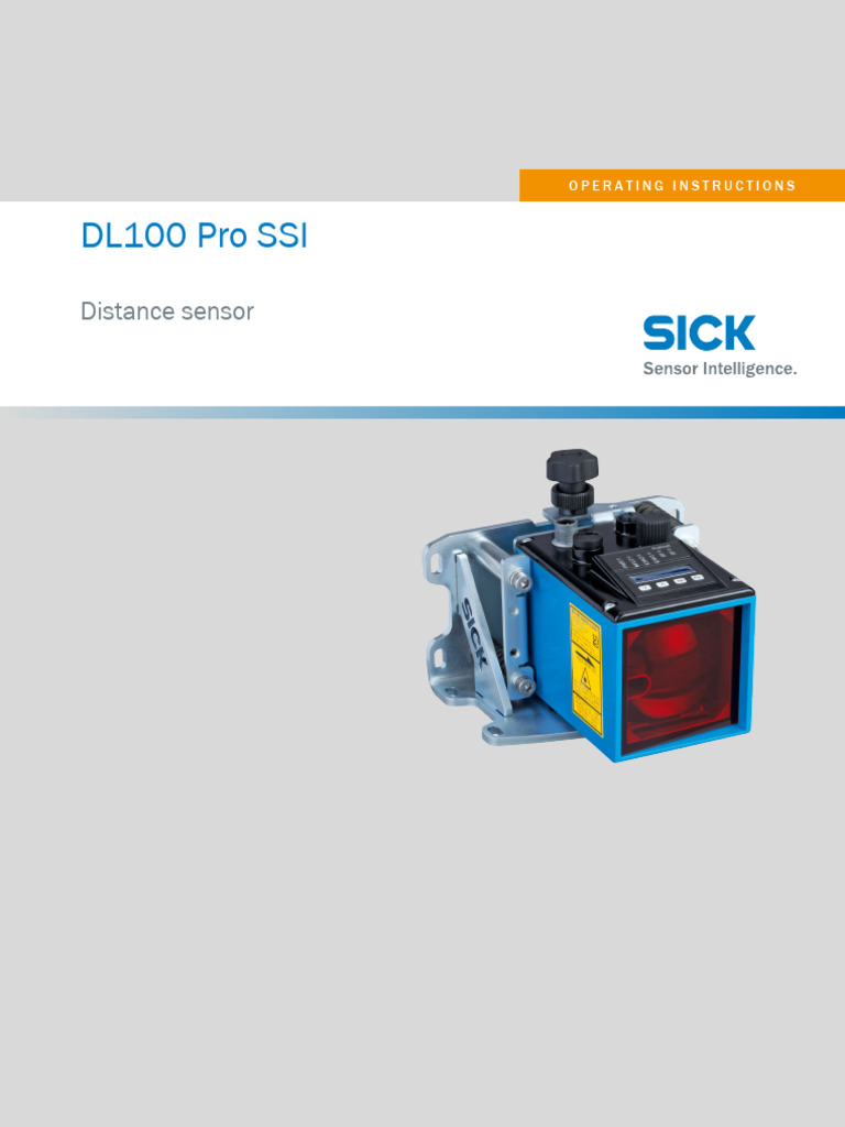 Operating Instructions dl100 Pro Ssi Distance Measuring Device en ...