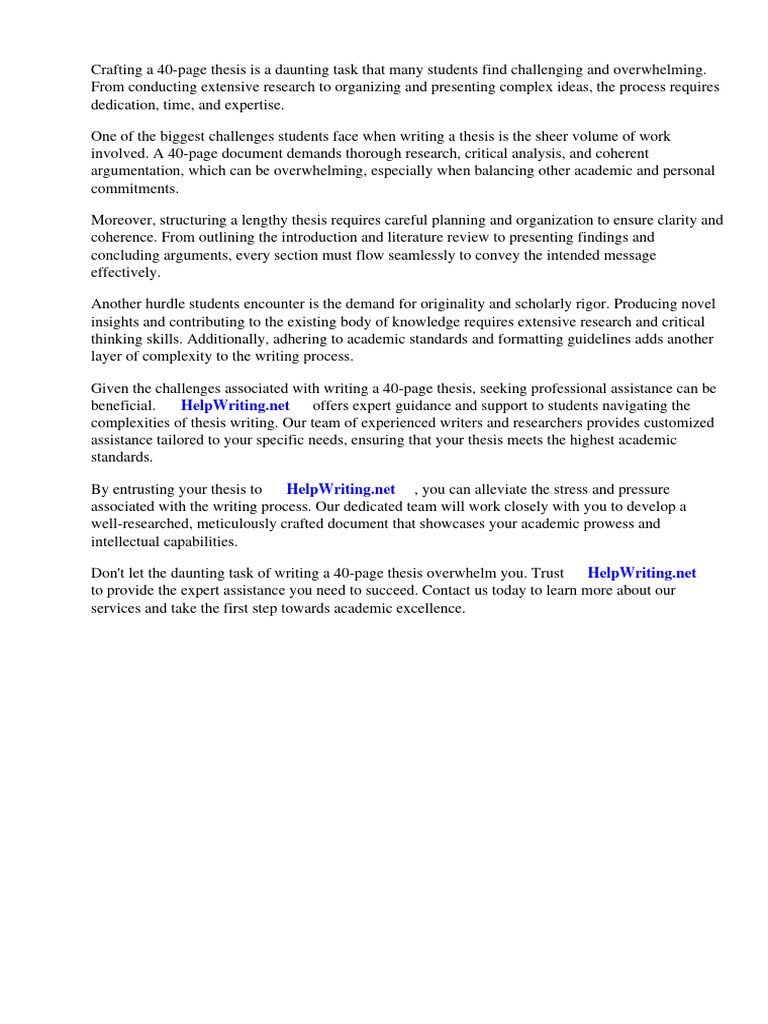 40 Page Thesis | PDF | Thesis | World Wide Web