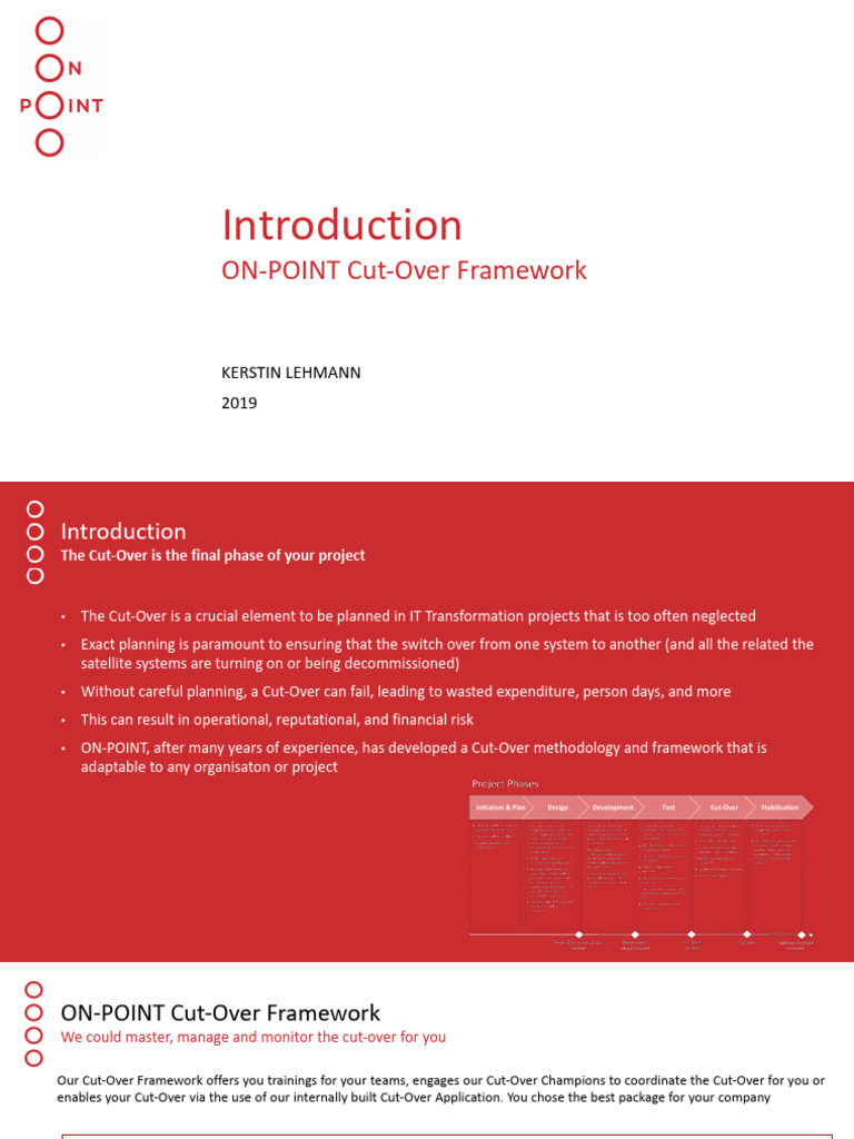 On-Point Cut-Over Framework Offering 2019 | PDF | Computing | Business