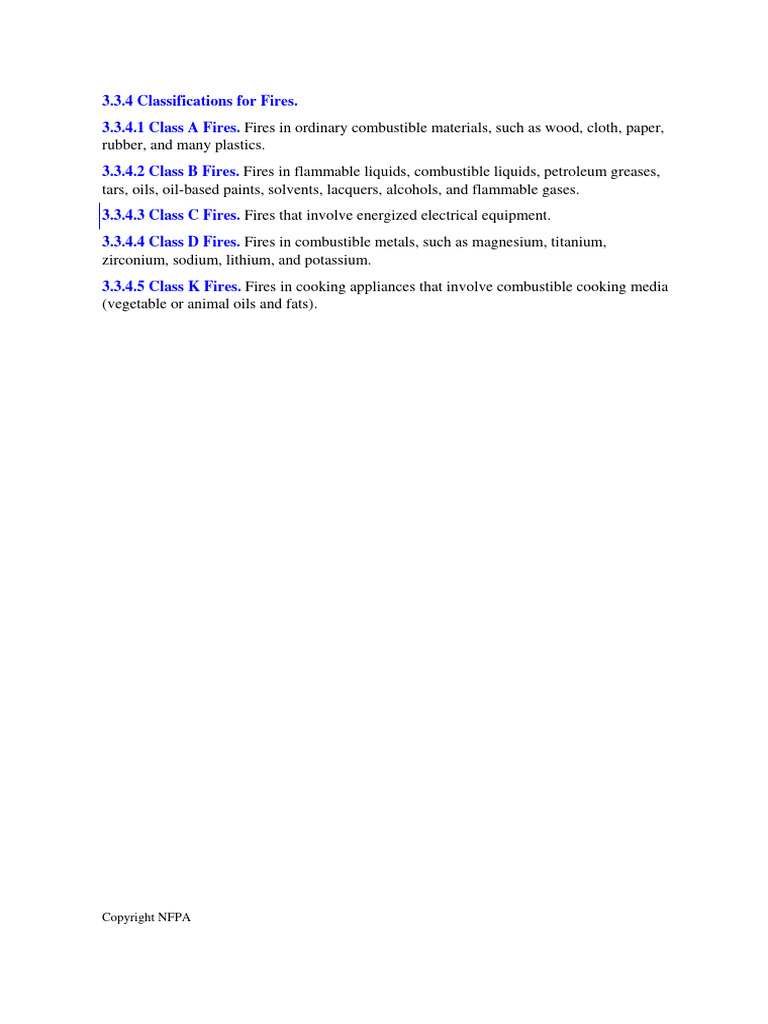 Fire Classifications Explained | PDF | Technology & Engineering