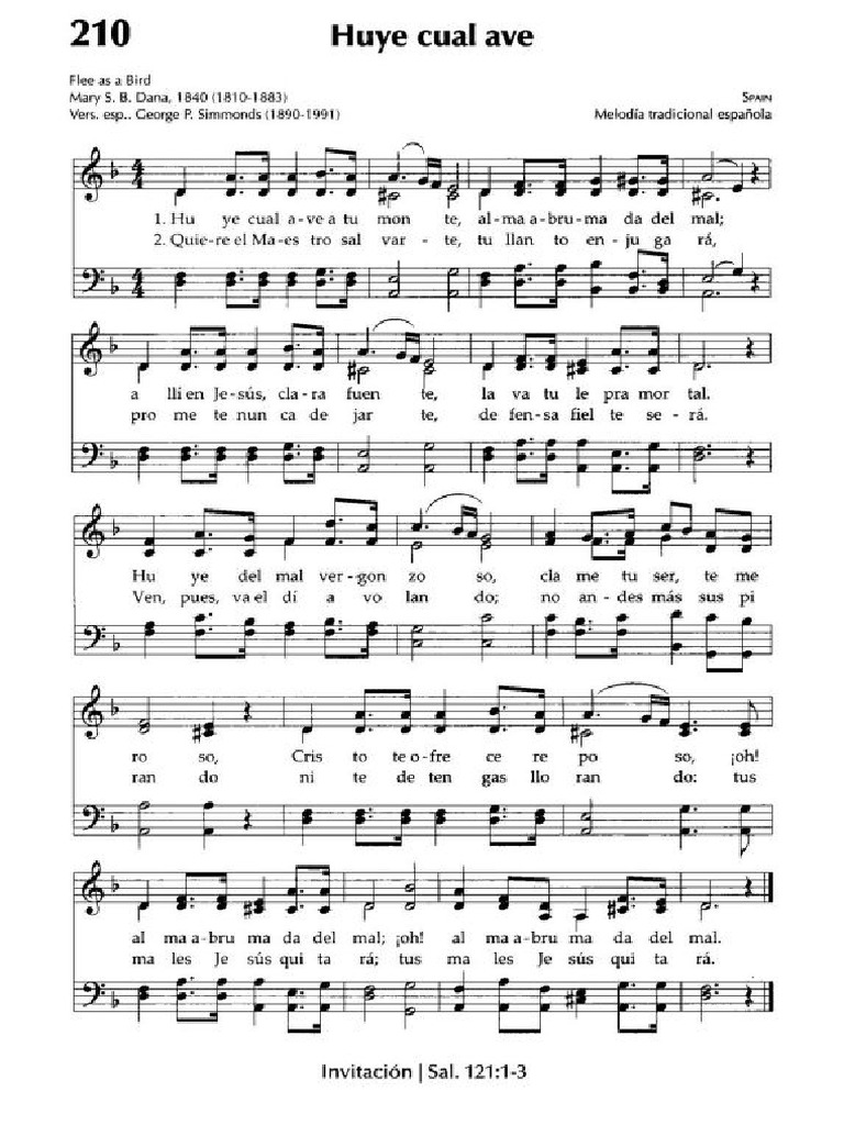 Huye Cual Ave Satb | PDF
