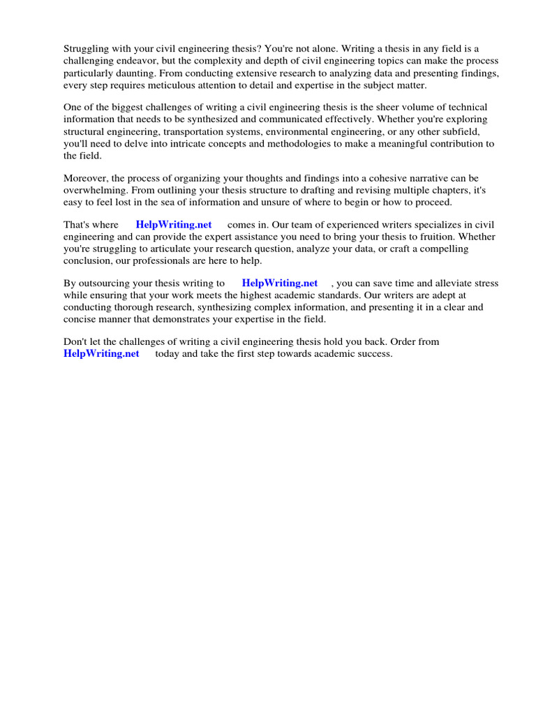 Thesis Engineering Civil | PDF | Thesis | Engineering