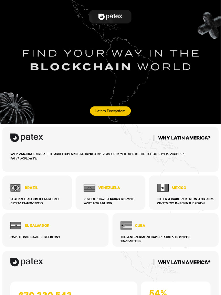 Patex Pitch Deck-Updated | PDF | Cryptocurrency | Applications Of Cryptography