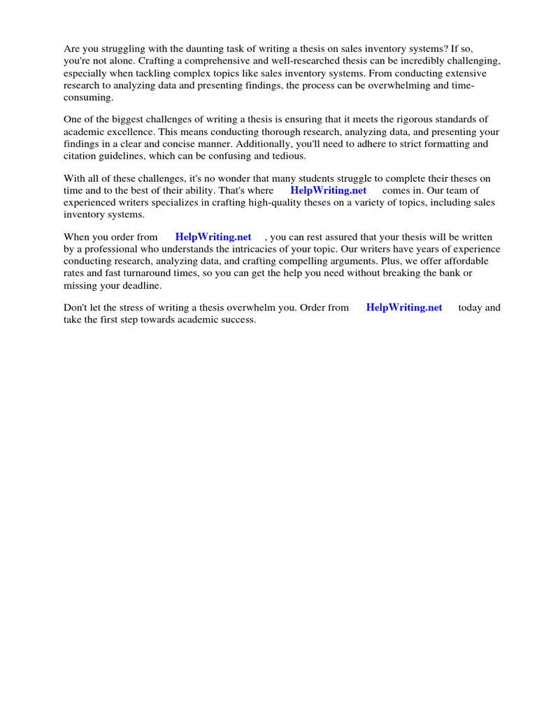 Sample Thesis Sales Inventory System | PDF | Databases | Inventory