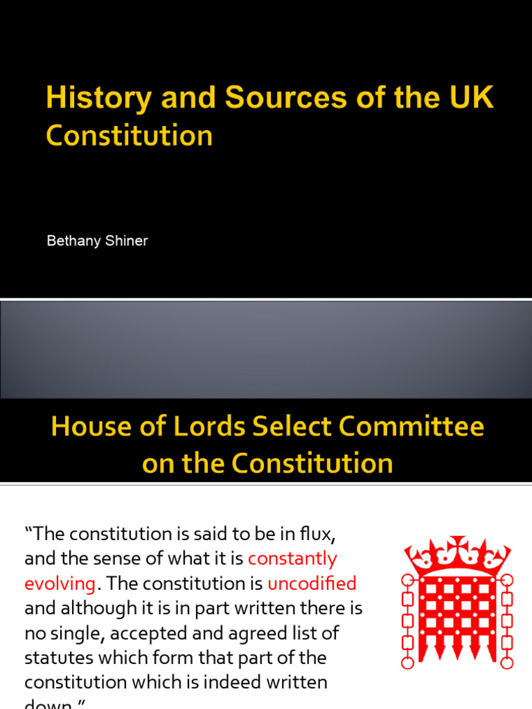 Understanding the UK Constitution's Nature | PDF | Constitution ...