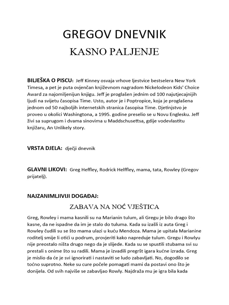 GREGOV DNEVNIK Milla | PDF