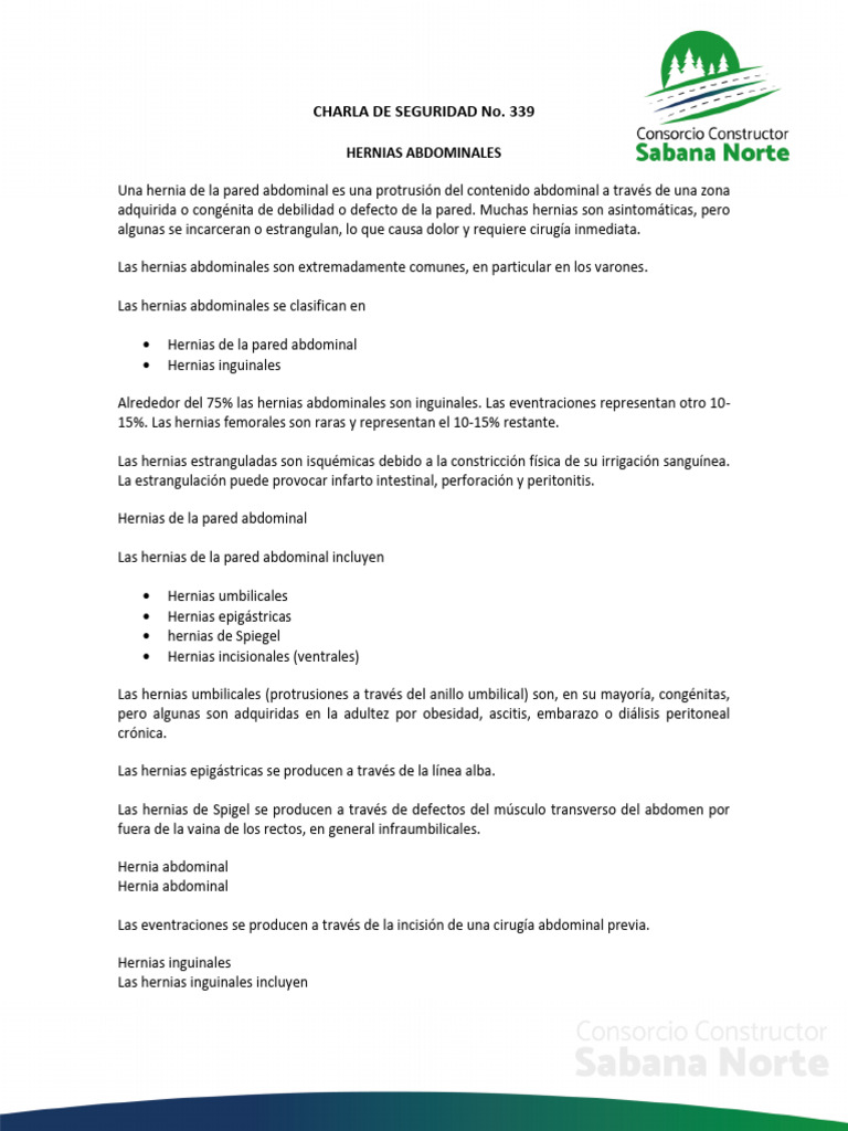 Hernias Abdominales: Guía Esencial | PDF | Abdomen | Medicina CLINICA