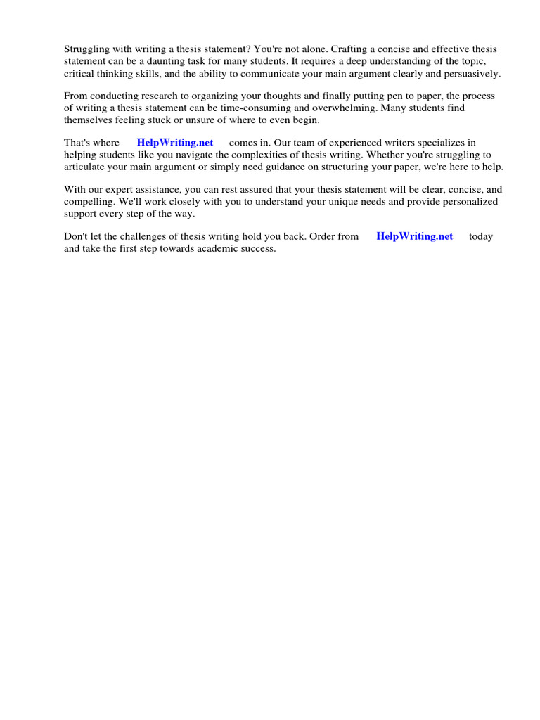 Writing A Simple Thesis Statement | PDF | Thesis | Essays