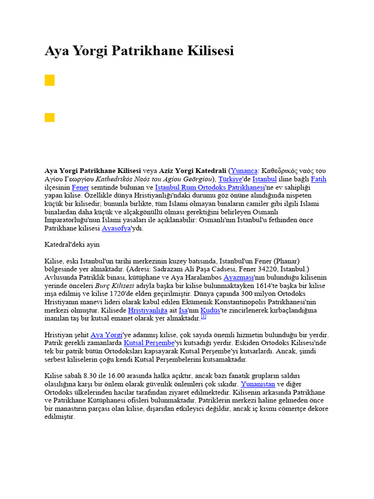 04.02 Aya Yorgo Patri̇khane Ki̇li̇sesi̇ | PDF