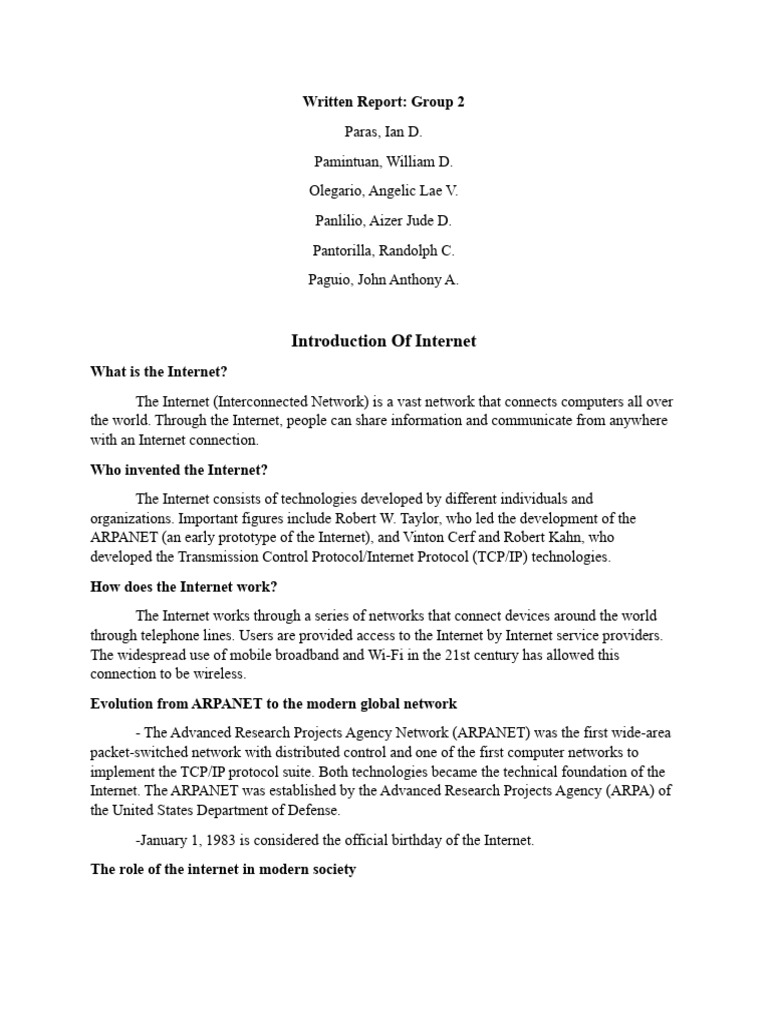 Group2 Written Report | PDF | Cloud Computing | Internet