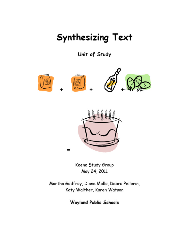 Synthesis Unit | Download Free PDF | Reading Comprehension | Thought