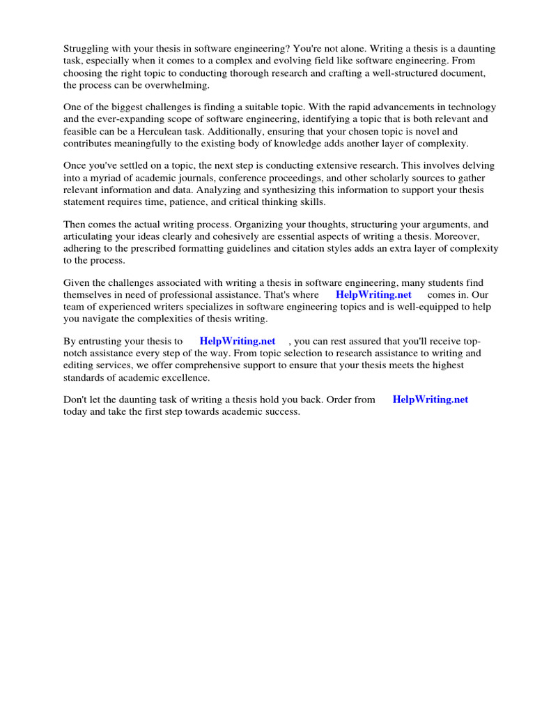 Thesis Software Engineering Topics | PDF | Software | Engineering