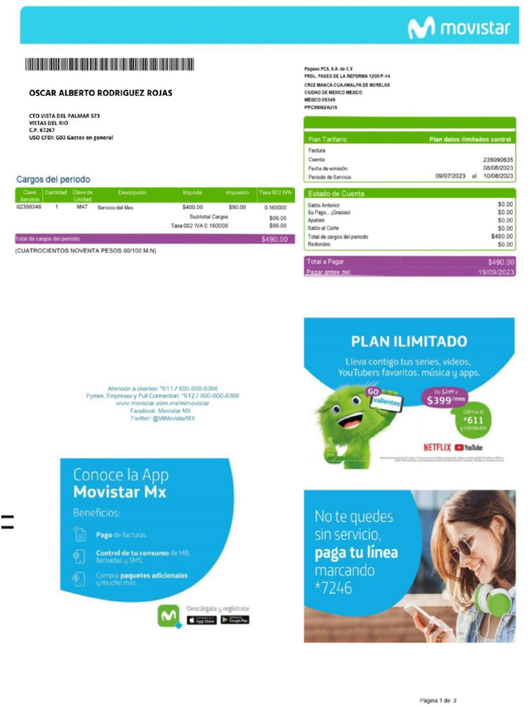 Recibo Movistar | PDF