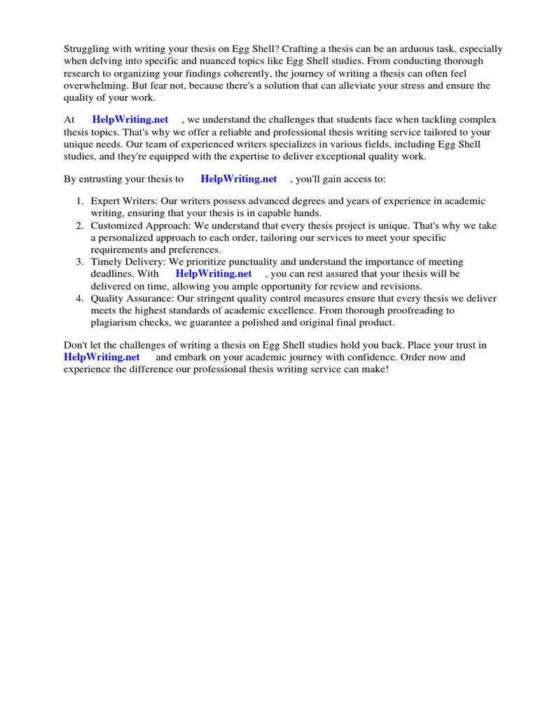 Egg Shell Thesis | PDF | Concrete | Tooth Enamel