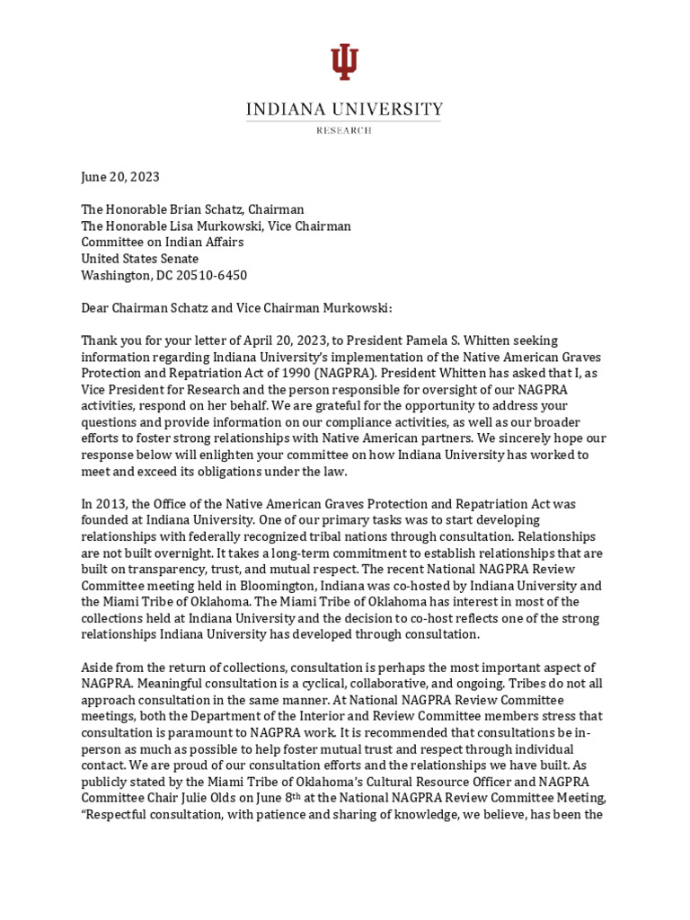 06 - Indiana University Response To SCIA | PDF