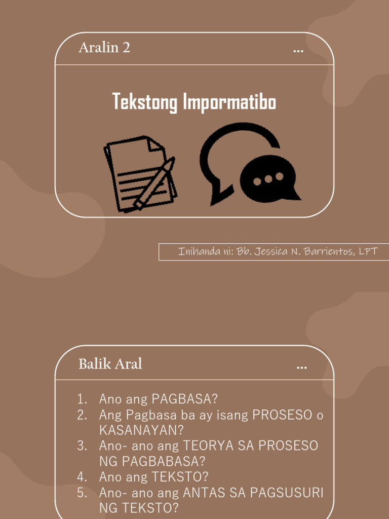 Pagpag Aralin 3 | PDF