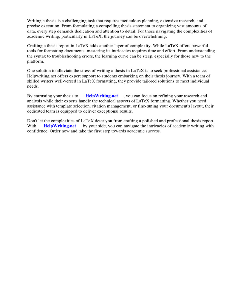 How to Write Thesis Report in Latex | PDF | Thesis | Writing