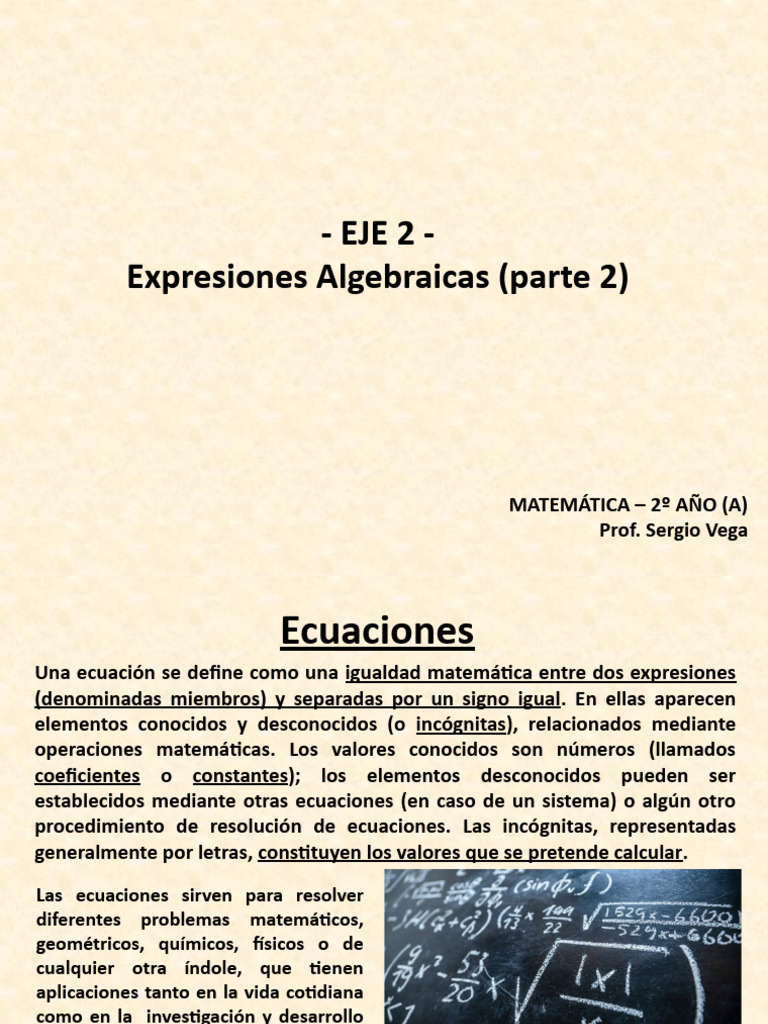 2 Expr Algebr2 | PDF | Ecuaciones | Álgebra