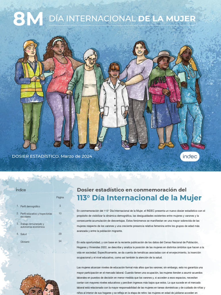 Dosier Estadistico 8M 2024 | PDF | Mujer | Desigualdad social