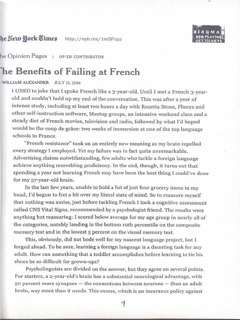 Benefits of French | PDF
