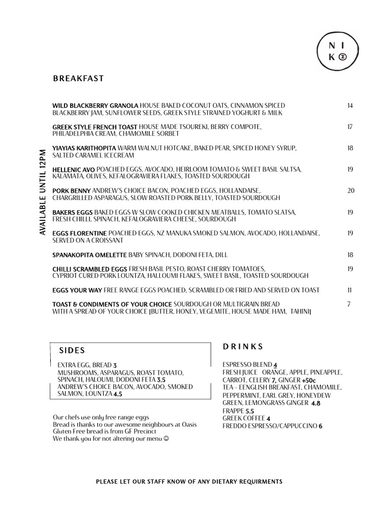 Full Menu Fairfield | PDF | Dill | European Cuisine