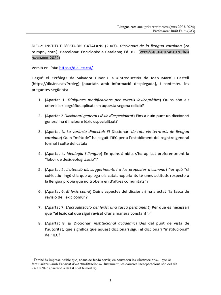 Guia de Lectura DIEC2 DEIEC | PDF