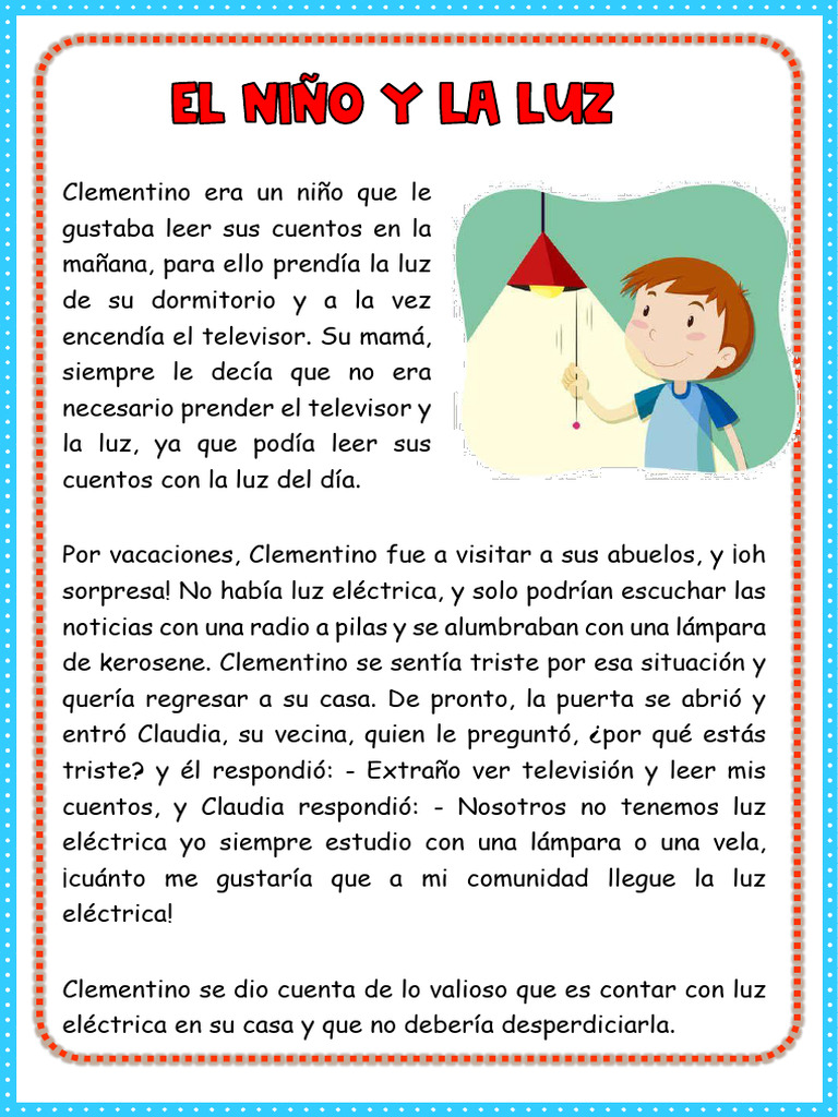 F. Leemos El Niño y La Luz | PDF