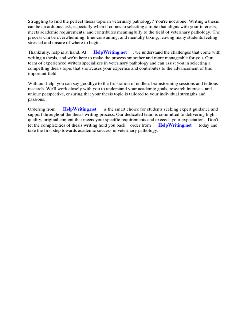 Thesis Topics in Veterinary Pathology | PDF | Pathology | Autopsy