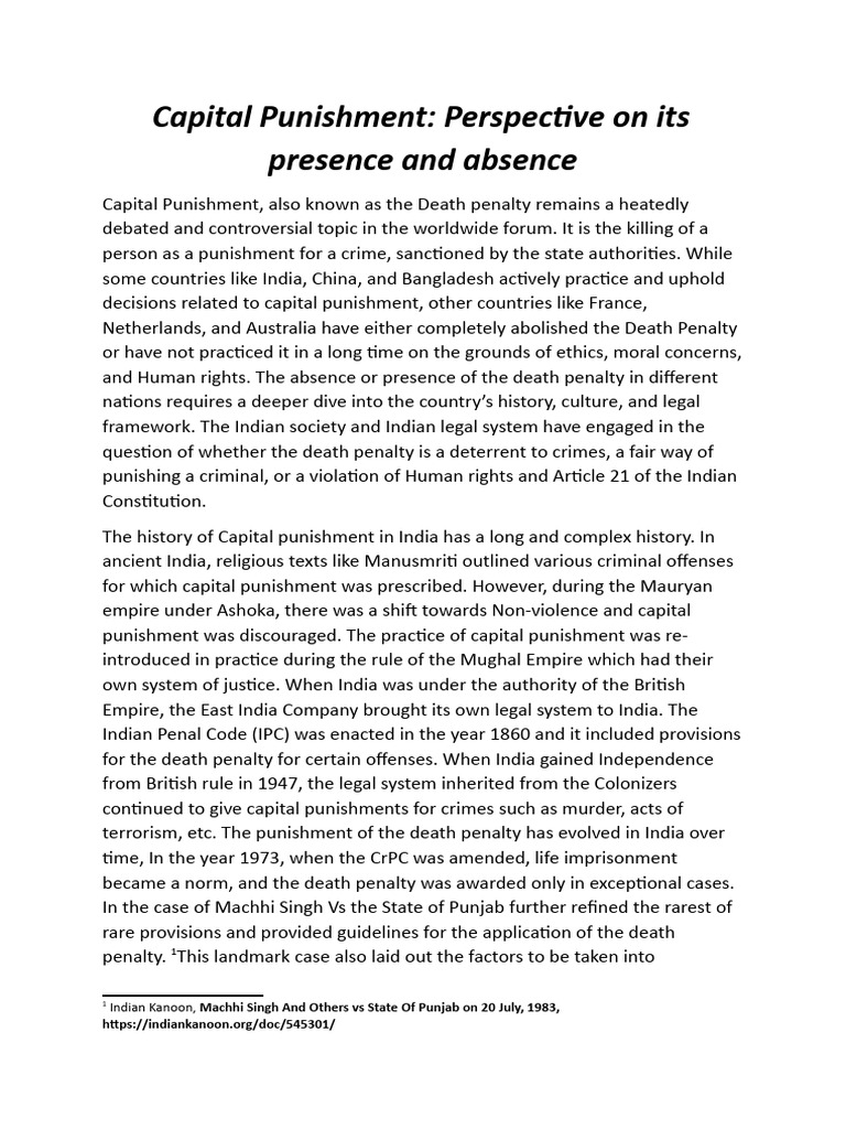Article Death Penalty | PDF | Capital Punishment | Punishments