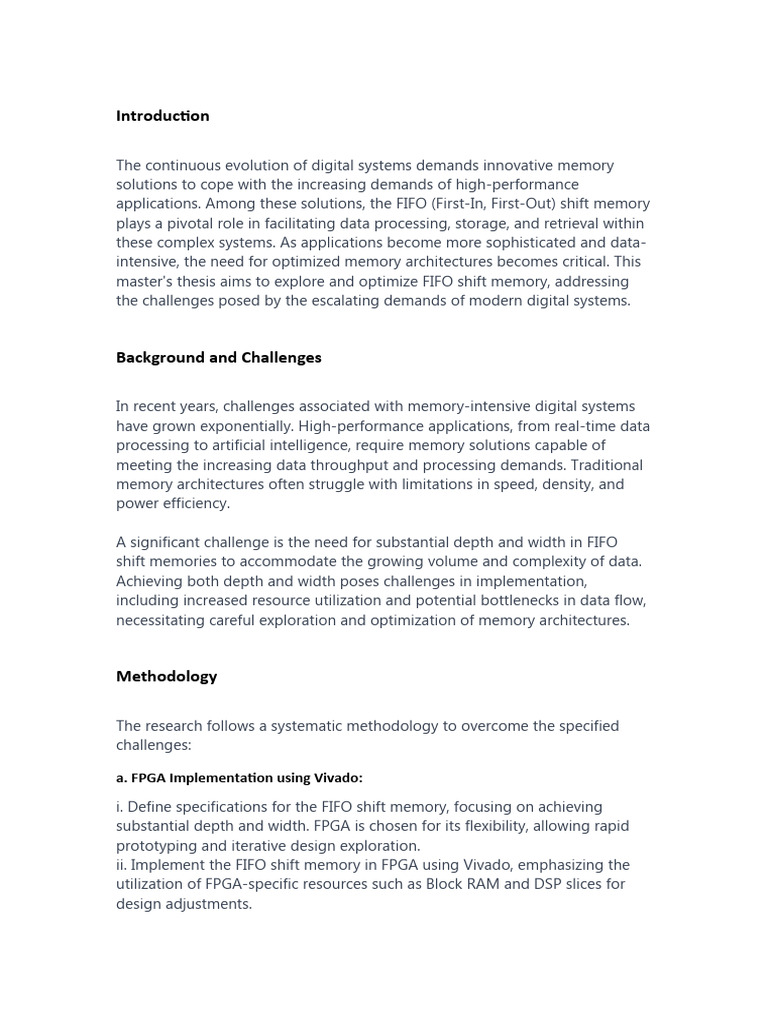 Thesis Proposal Liuyulin | PDF | Field Programmable Gate Array | Digital Electronics