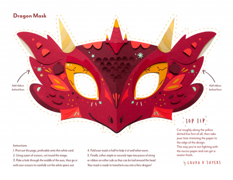 Dragon Mask Craft Instructions | PDF