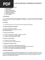 Bolt Tightening Procedure and Method Statement | PDF | Screw | Calibration