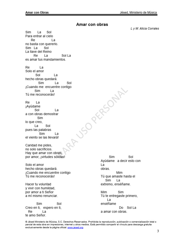 Amar Con Obras | PDF