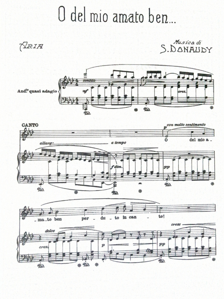 O Del Mio Amato Ben | PDF